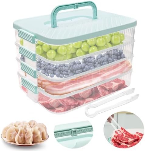 Amazon.com: MANHONGYU 4-layer Food Storage Containers,Plastic Cookie ...