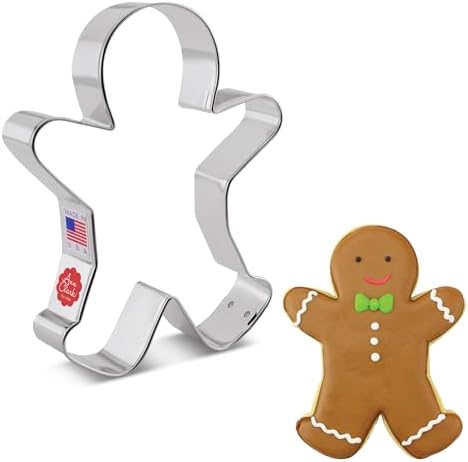 Amazon.com: Saktopdeco 8 Counts Gingerbread Metal Cookie Cutter Small ...