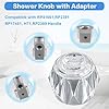 Shower Faucet Handle and 3 Adapter, Compatible with Delta Faucet ...