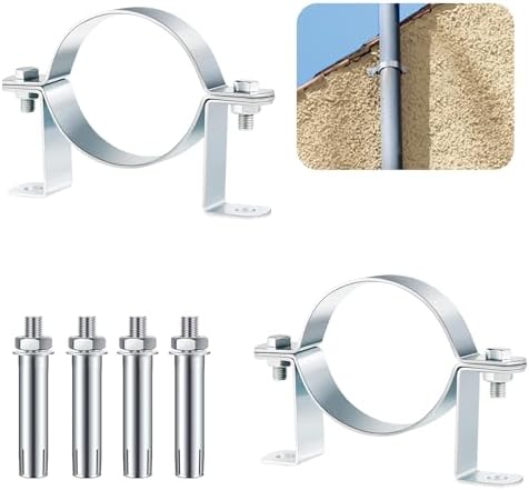 2 Pcs 4-1/4 Inch B Vent Adjustable Wall Strap，Galvanized Rigid Split ...