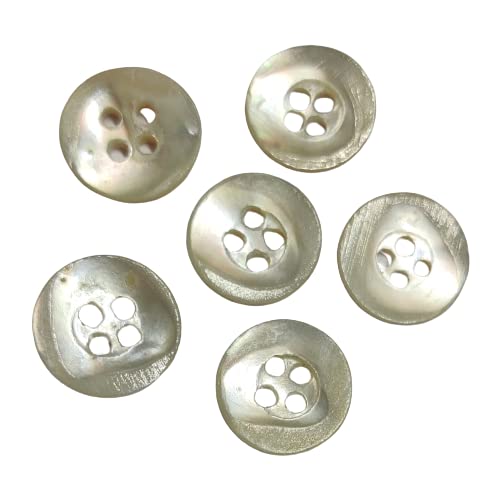 Designerbox Sea Shell Mother of Pearl 4 Holes Round Buttons for ...