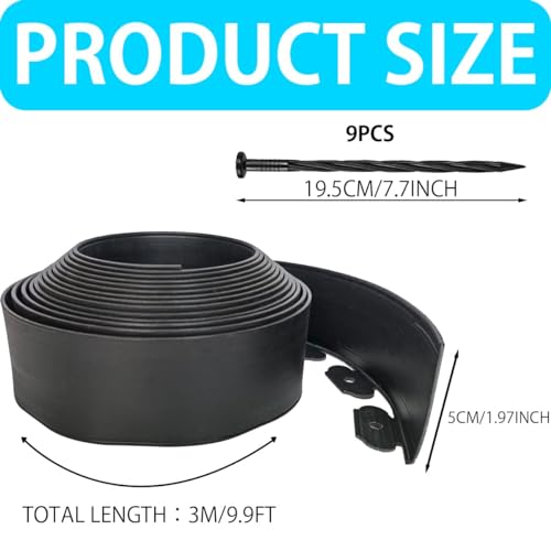 Lawn Edging Flexible Plastic Garden Edging Border for Grass Lawns ...