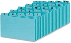 Amazon.com : Self-Tab Card Guides,25 Pt Pressbrd,A-Z,9"x6",5Tab,6/ST ...