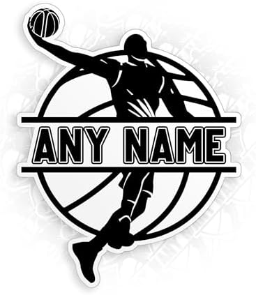 Amazon.com: Custom Boy Basketball Name Sticker Personalized Name ...