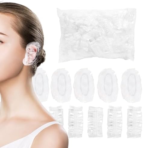 Amazon.com : 200 Pack Ear Covers for Shower - Disposable Ear Covers for ...