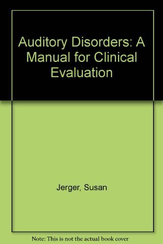 Amazon | Auditory Disorders: A Manual for Clinical Evaluation | Jerger ...