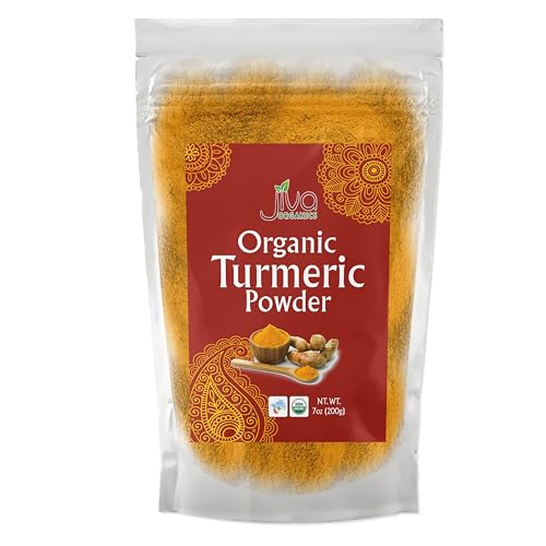 Jiva Organic Turmeric Powder 7 oz - Packaged in Resealable Bag, 100% ...
