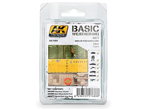 AK Interactive Basic Weathering Paint Set (49, 88, 677) | Amazon price tracker / tracking ...