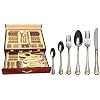 Amazon.com | 75-Piece Gold Flatware Set Dining Service for 12 - Premium ...