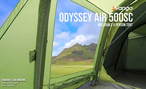 Vango Odyssey Airbeam 500SC Tent [Amazon Exclusive] Family Camping 5 ...
