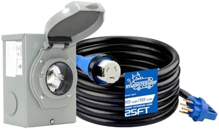 Amazon.com: 50 Amp 25FT Generator Cord and Power Inlet Box, Generator ...