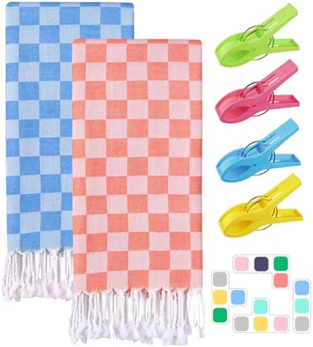 Amazon.com: 2 Packs Turkish Beach towels Bath Pool Towel Girlfriend Gf ...