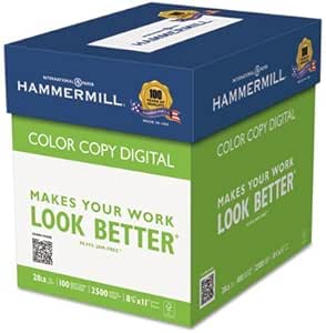 Amazon.com : Copy Paper, 100 Brightness, 28lb, 8-1/2 x 11, Photo White ...
