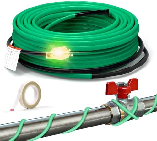 HEATIT 50FT Heat Tape for Water Pipes Roof and Gutters Heating Cable ...