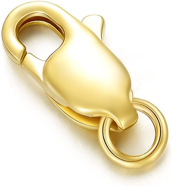 Amazon.com: Real 14k Gold Lobster Clasp/Spring Clasp/S Clasp for DIY ...