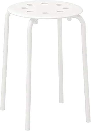 Ikea Marius Stool, White(Seat Diameter: 0.320 m (12 5/8") Width: 0.400 ...