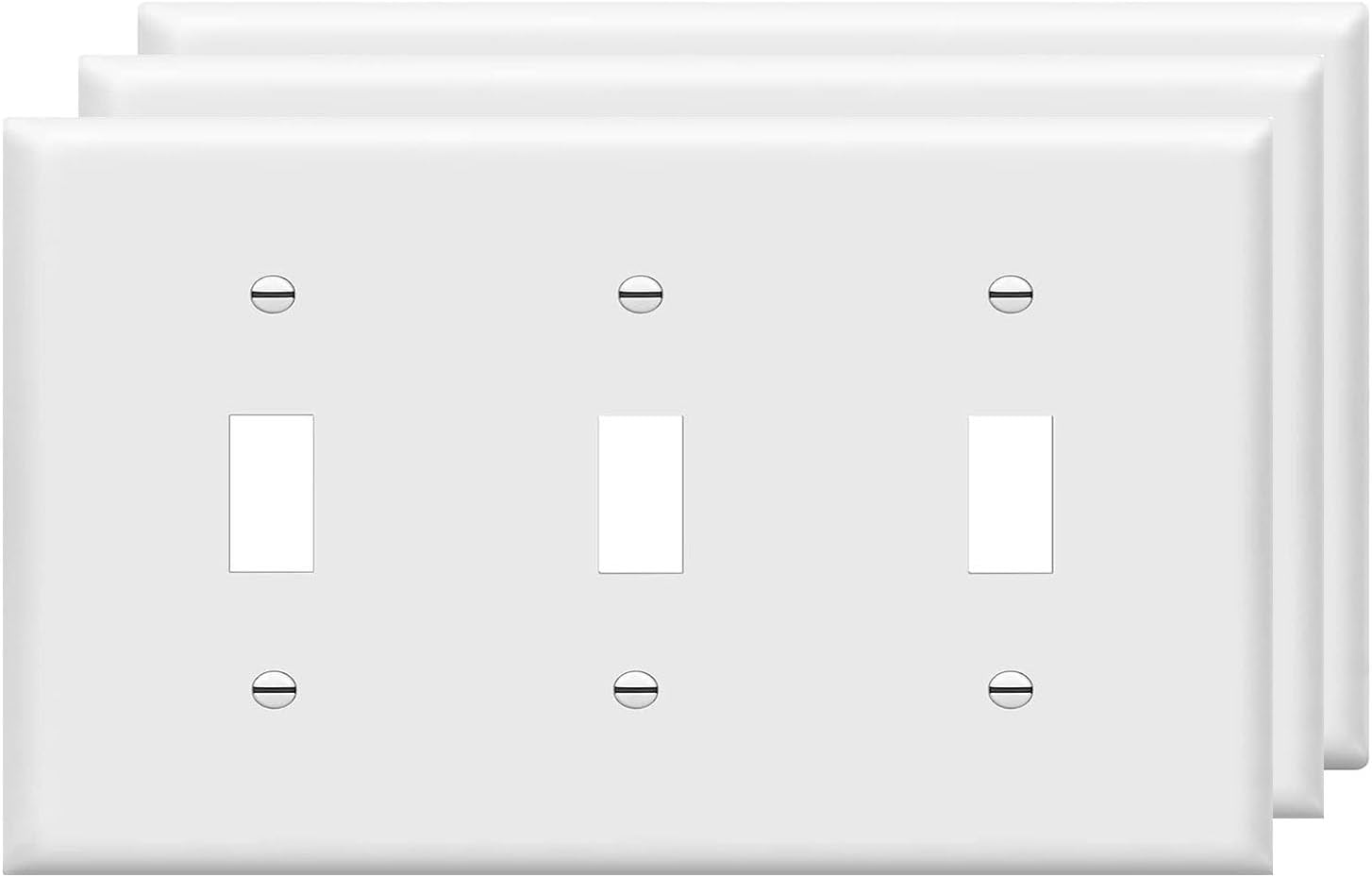 Power Gear Triple Wall Plate Cover, 3 Gang, Light switch cover, 6.5” x ...