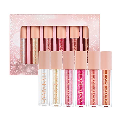 TPMXEMR 6 Colors Glossy Lip Gloss set, Long-Lasting Non-Stick Cup Not ...