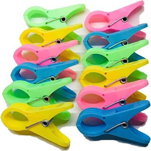 DRY LINE Cloth Clips for Drying Clothes (24 pc) Big Heavy Duty Plastic ...