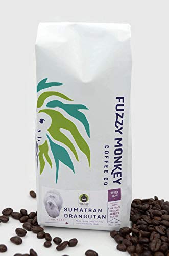 Amazon.com : Fuzzy Monkey Coffee - Sumatran Orangutan - Indonesia - 12 ounce (Dark Roast/Whole ...