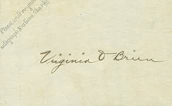 Virginia O'brien - Signature at Amazon's Entertainment Collectibles Store