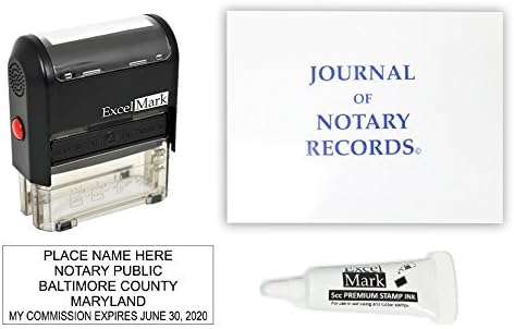 Amazon.com : Self Inking Maryland Notary Stamp & Seal Embosser Value ...