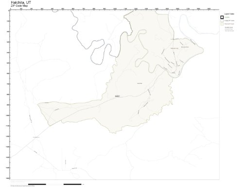 Amazon.com : ZIP Code Wall Map of Halchita, UT ZIP Code Map Not ...