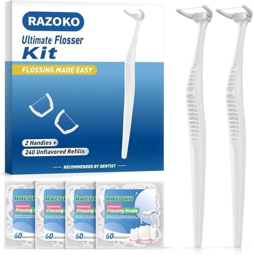 Amazon.com : RAZOKO Dental Flosser Kit, Extra Strong Shred-Resistant ...
