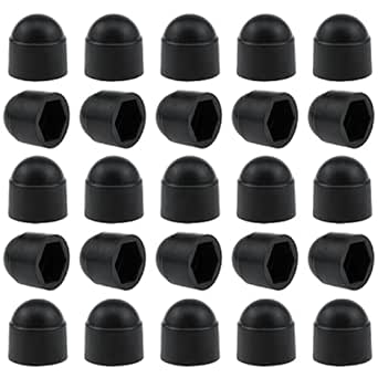 Amazon.com: AYLIFU M6 Bolt Nut Protective Cap ;Black Plastic Hexagon ...