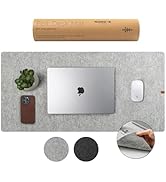 Nordik Large Felt Desk Mat - Charcoal - 89 x 43 cm - Full Desk Cover ...