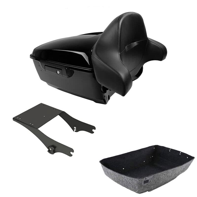 Amazon.com: TCMT King Tour Pack Trunk Wrap-around Backrest Detachable ...