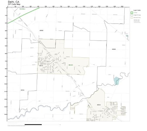 Zip Code Wall Map Of Delhi Ca Zip Code Map | Desertcart EGYPT