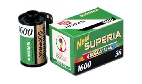 Fujifilm Fujicolor Superia 1600 Color Negative Film ISO 1600, 35mm, 36 ...