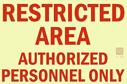 isee360 Restricted Access Sticker Hospital Shop Industrial School Red ...