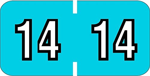 COLWELL COMPATIBLE COE-14 Jewel Tone Color Code Year"14" Label, 1-1/2 ...