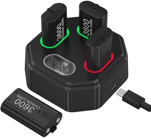 Amazon.com: 4 Pack Rechargeable Batteries for Xbox Controller,Charger ...