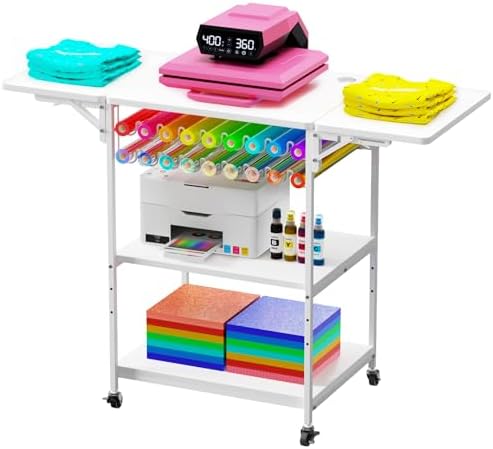 Amazon.com: Homsorout Movable Heat Press Table - Heat Transfer Machine ...