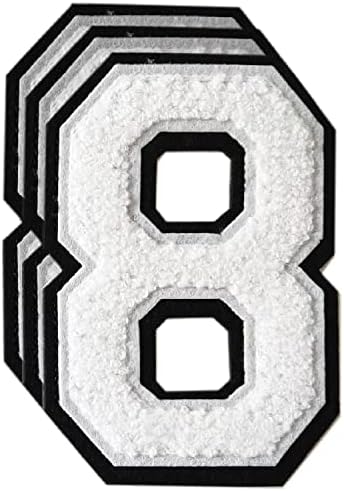 Amazon.com: Number 2 - Chenille Embroidery Varsity Iron-On Patch by pc ...