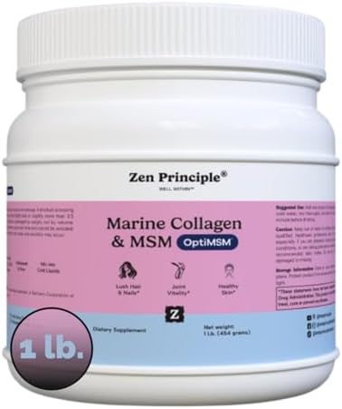 Amazon.com: Zen Principle Marine Collagen Peptides Powder with OptiMSM ...