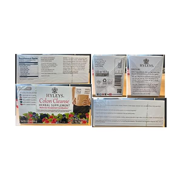 Hyleys Tea Wellness Colon Cleanse 5 Flavor Assorted Tea 42 Count 1