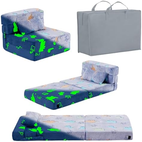 Amazon.com: Givjoy Folding Sofa Bed Floor Mattress for Kids with Pillow ...