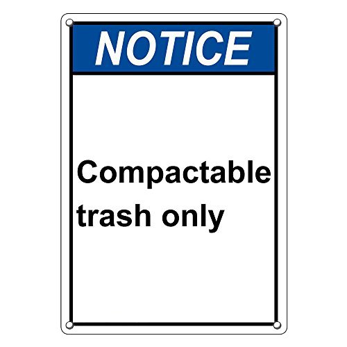 Amazon.com: Weatherproof Plastic Vertical ANSI Notice Compactable Trash ...