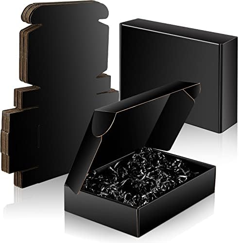 Amazon.com: VANKUTL 25 Pack - 9x6x2 Inches Small Black Shipping Boxes ...