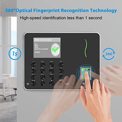 Snapklik.com : NGTeco Time Clock - Time Clocks For Employees Small ...