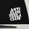 Anti Elon Tesla Club Bumper Sticker Vinyl Decal for Tesla Owners Model ...