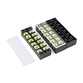 sourcing map 600V 45A Double Row 6 Position Screw Terminal Block 3Pcs ...