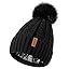MSDC Satin Lined Beanie for Women with Pom Pom, Warm Womens Winter Hats ...