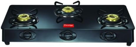 Prestige Magic plus Toughened Glass-Top 3 Brass Burner LPG Gas Stove ...