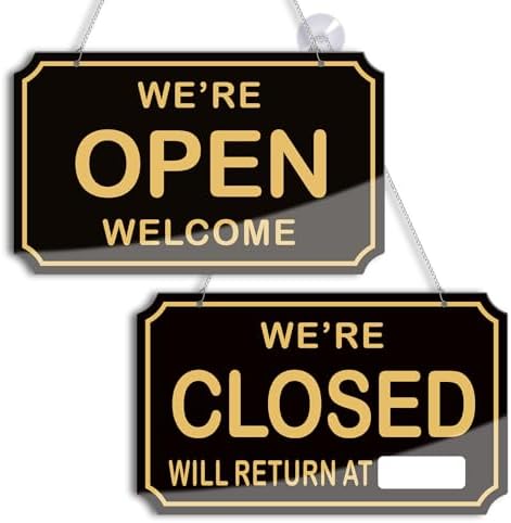Open Signs for Business, Acrylic Open Sign With Hanging Chain, Double ...
