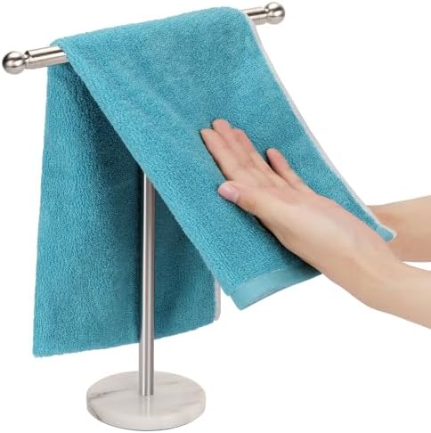 Amazon.com: WAYDELI Standing Towel Rack Double-T Shape Tall Bath Towel ...